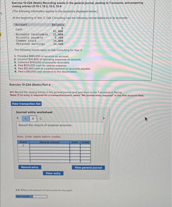 Solved Required information Exercise 13-22A (Static) | Chegg.com