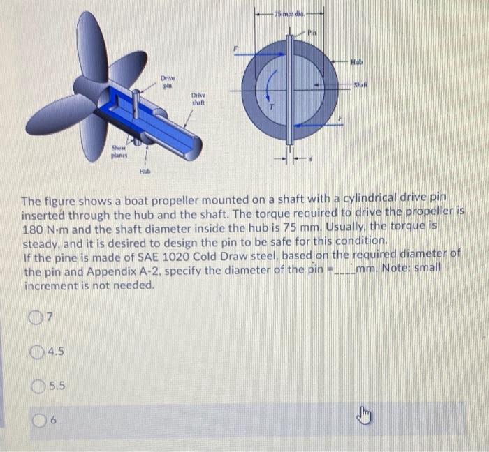 Solved can you help me find the diameter of the pin, the | Chegg.com