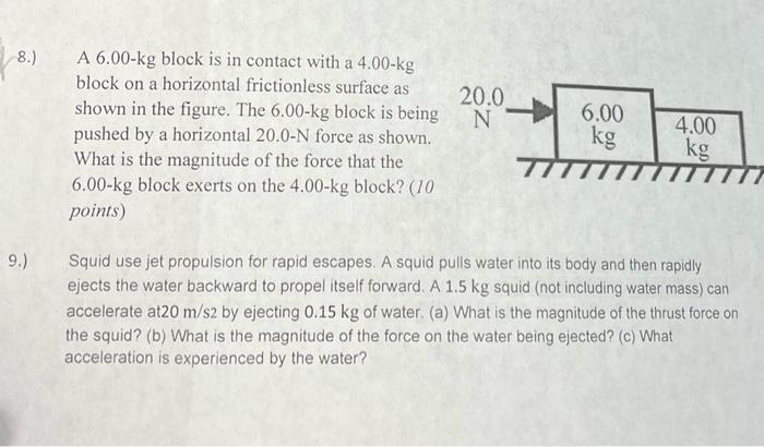 Solved 6.00 4.00 A 6.00-kg block is in contact with a | Chegg.com
