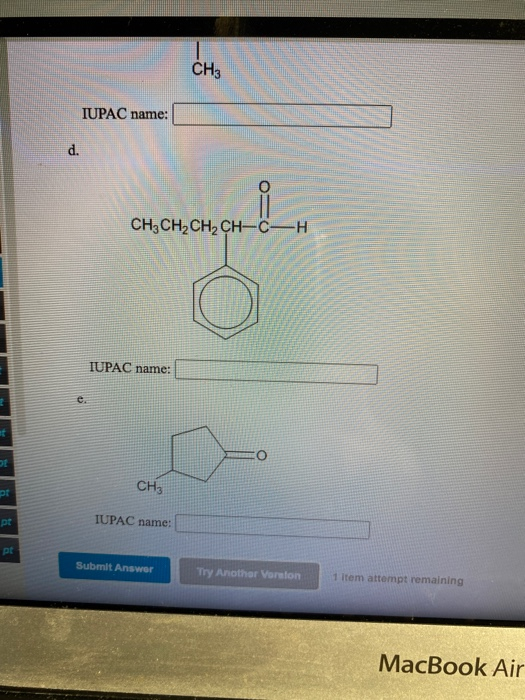 Solved Assign IUPAC names to the following aldehydes and | Chegg.com
