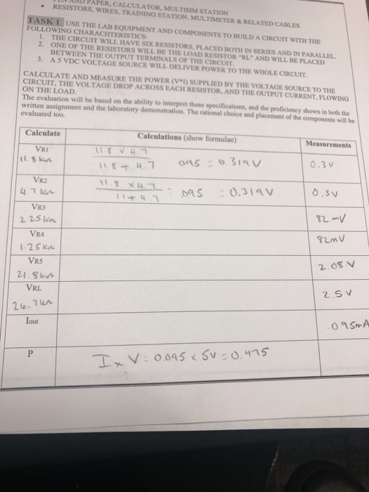 Solved L, CALCULATOR, MULTISIM STATION RESISTORS, WIRES, | Chegg.com