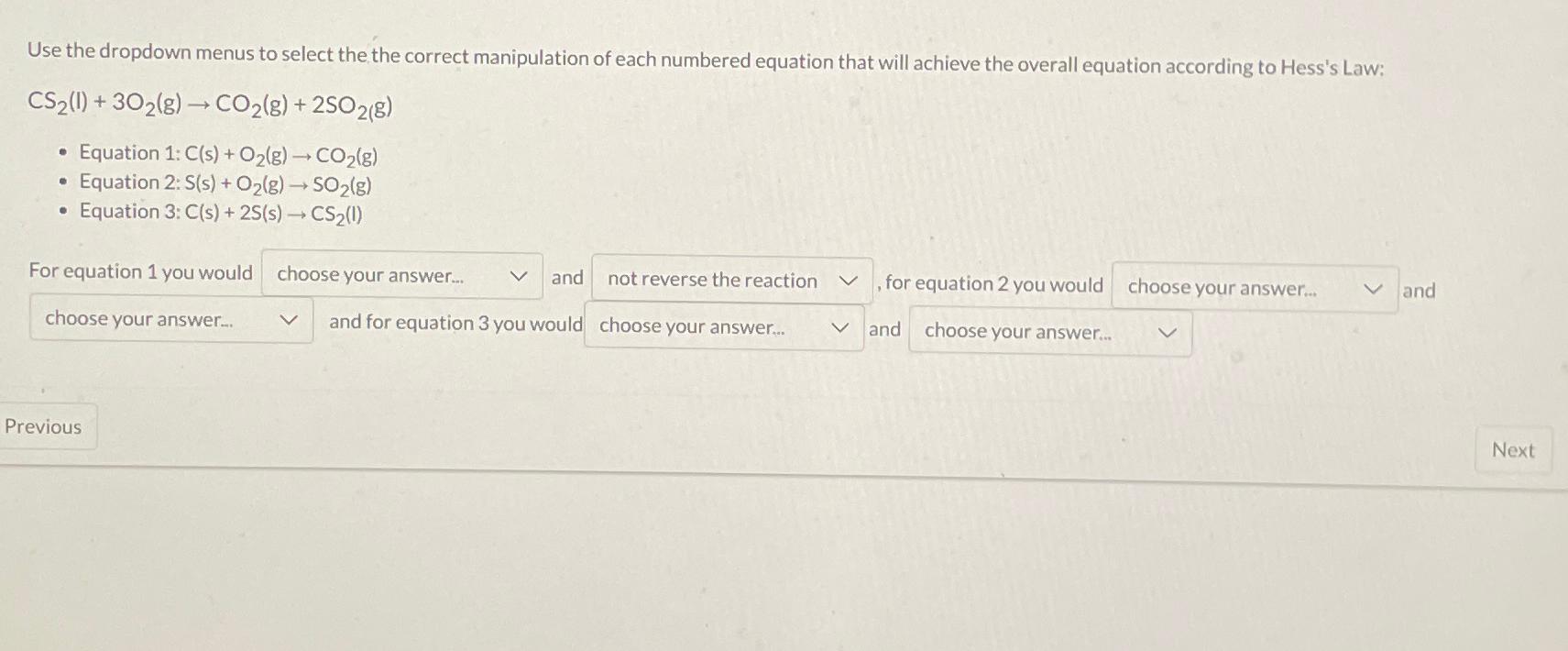Solved Use the dropdown menus to select the the correct | Chegg.com
