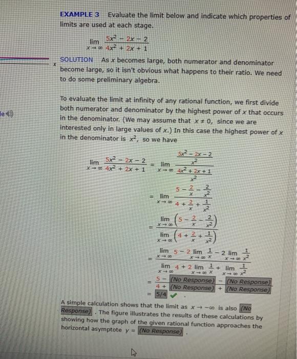 Solved EXAMPLE 3 Evaluate the limit below and indicate which | Chegg.com