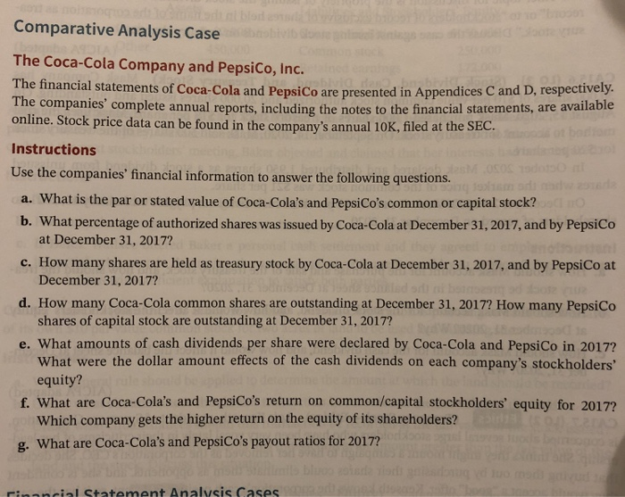Solved Comparative Analysis Casemobivio de The Coca-Cola | Chegg.com