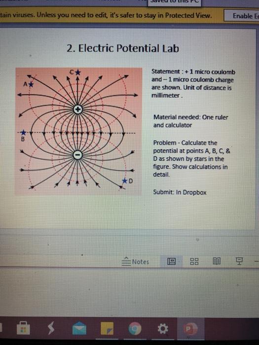 Solved find the electrical potentials at each point | Chegg.com