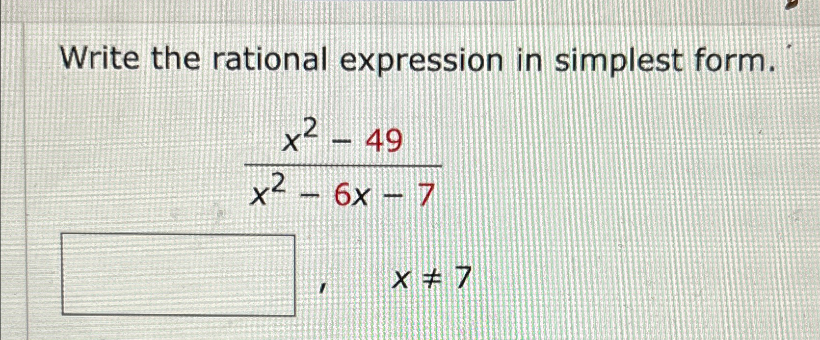Solved Write the rational expression in simplest | Chegg.com