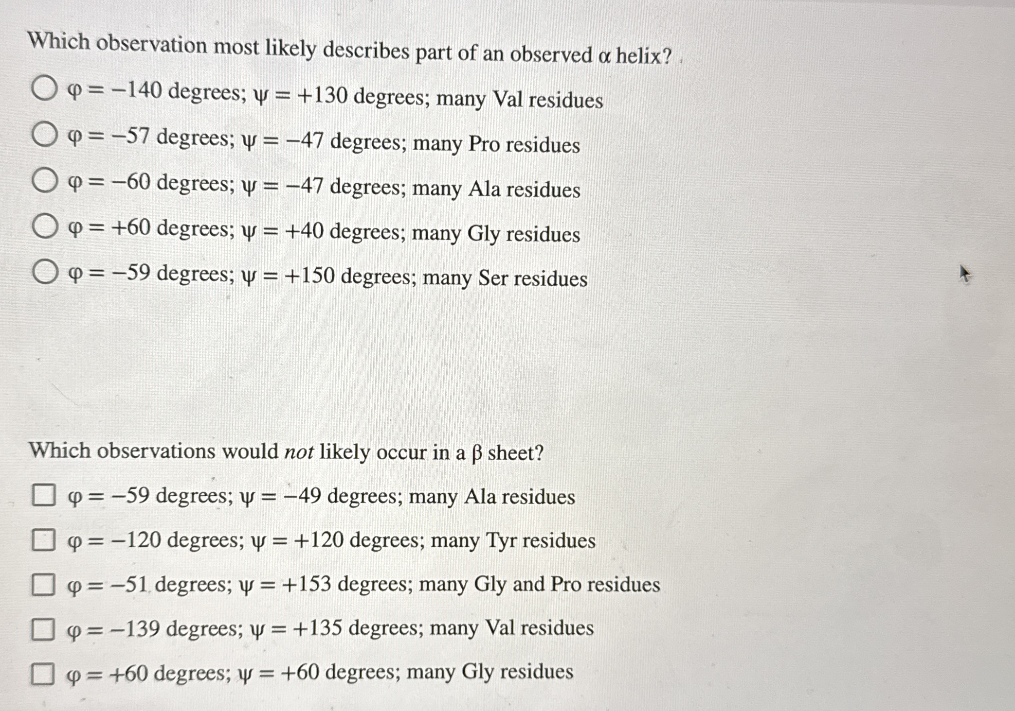 Solved Which observation most likely describes part of an | Chegg.com