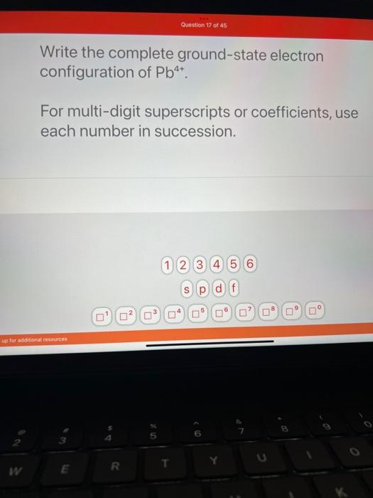 Solved Write the complete ground-state electron | Chegg.com