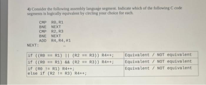 Solved 4) Consider the following assembly language segment. | Chegg.com Solved 4) Consider the following assembly language segment. | Chegg.com