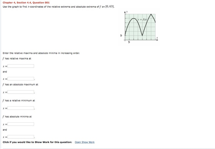 Solved Chapter 4, Section 4.4, Question 001 Use the graph to | Chegg.com