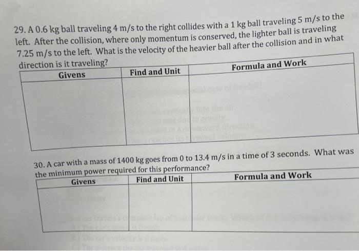 Solved 29. A 0.6 kg ball traveling 4 m/s to the right | Chegg.com