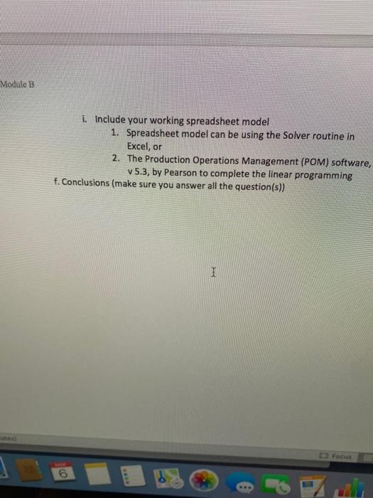 Solved Case Study #4 - Linear Programming - Planning an | Chegg.com