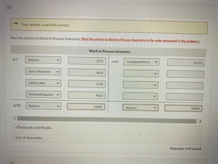 Solved Post the entries to Work in Process Inventory. (Post | Chegg.com