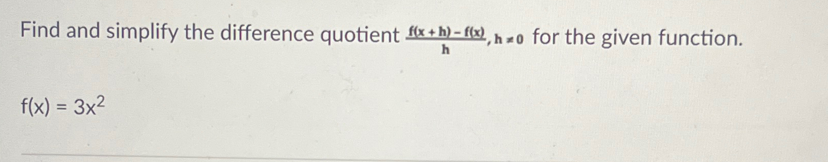 Find and simplify the difference quotient | Chegg.com