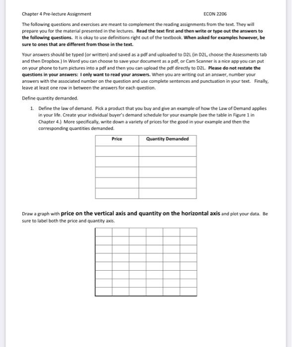 Solved Chapter 4 Pre-lecture Assignment ECON 2206 The | Chegg.com
