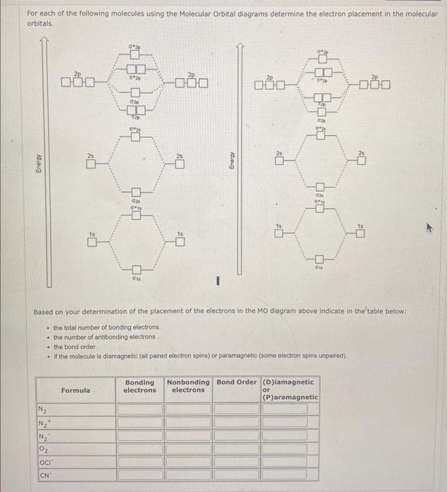 [solved] Help For Each Of The Following Molecules Using The