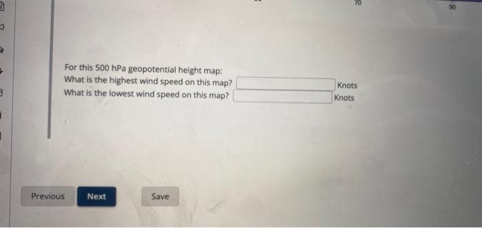 Solved For this 500hPa geopotential height map: What is the | Chegg.com
