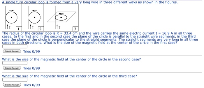 Solved A single turn circular loop is formed from a very | Chegg.com