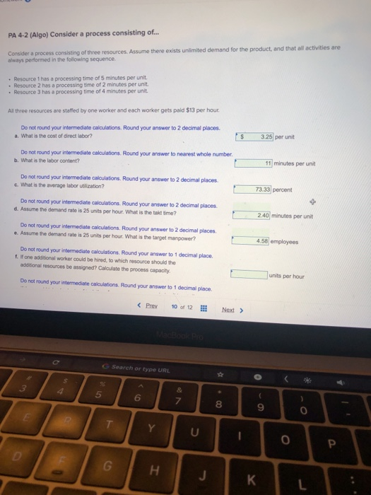 Solved PA 4-2 (Algo) Consider a process consisting of... | Chegg.com