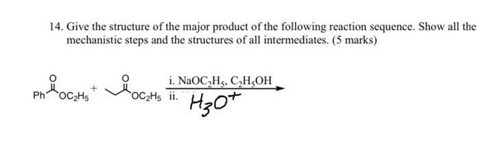 Solved 14. Give the structure of the major product of the | Chegg.com
