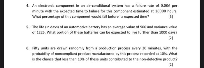 Solved 4. An electronic component in an air-conditional | Chegg.com