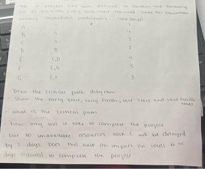 Solved yoct 46 a proged has been defined to contain the | Chegg.com