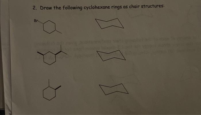 Solved 2. Draw the following cycloalkanes as two-dimensional | Chegg.com