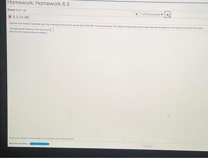Solved Homework: Homework 6.5 Score: 0 of 1 pt 5of complete | Chegg.com