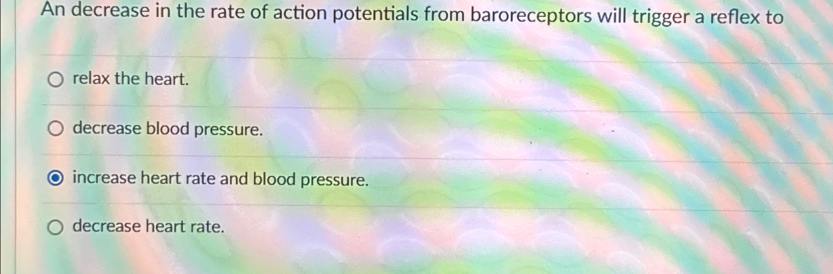Solved An decrease in the rate of action potentials from | Chegg.com