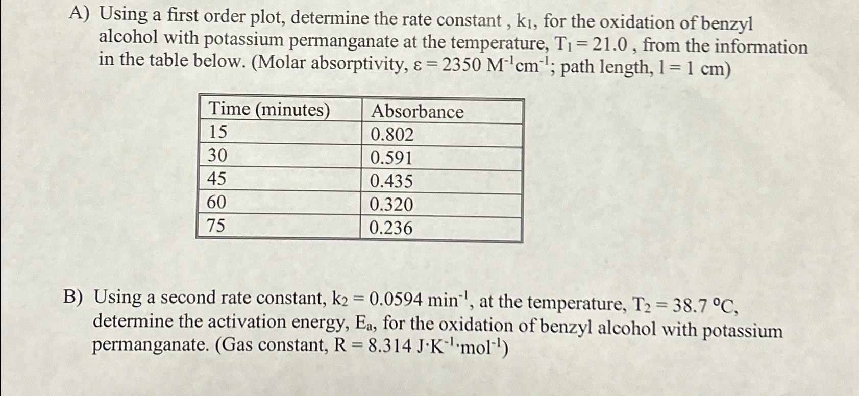 solved-a-using-a-first-order-plot-determine-the-rate-chegg