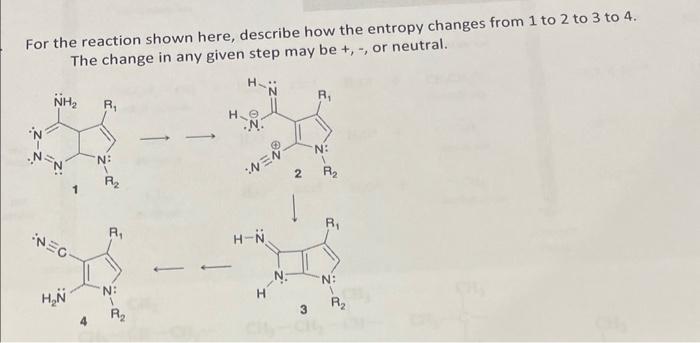 Solved For the reaction shown here, describe how the entropy | Chegg.com