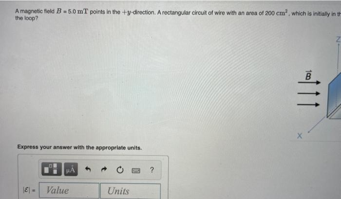 Solved Pe iner,A magnetic field B=5.0mT points in the | Chegg.com