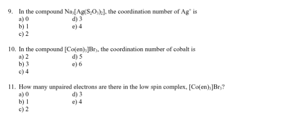 Solved In ﻿the compound Na3[Ag(S2O3)2], ﻿the coordination | Chegg.com