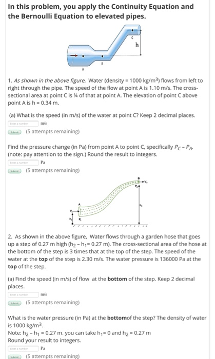 Solved In This Problem You Apply The Continuity Equation