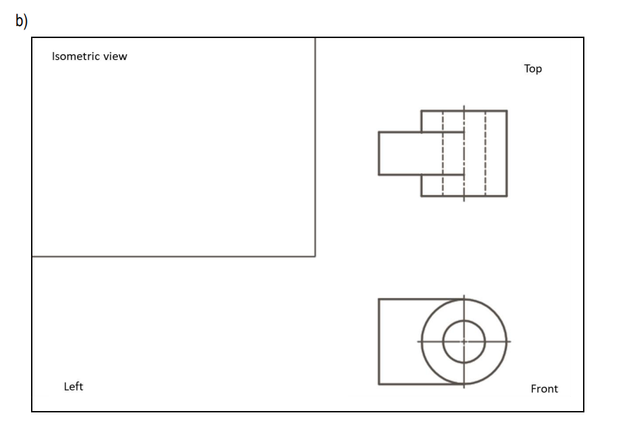 Given the two multi-views, sketch the missing view | Chegg.com