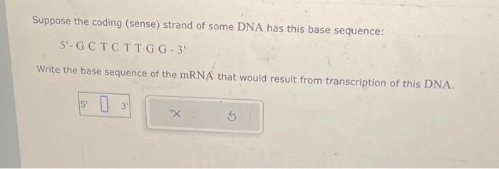 Solved Suppose the template (antisense) strand of some DNA | Chegg.com