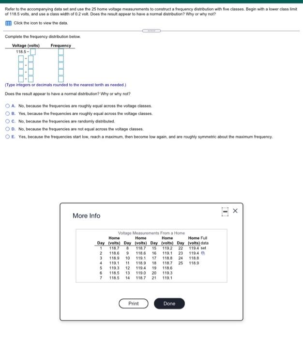 Solved Identify the class width, class midpoints, and class | Chegg.com