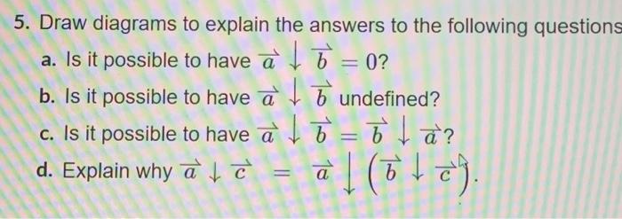 Solved 5. Draw diagrams to explain the answers to the | Chegg.com