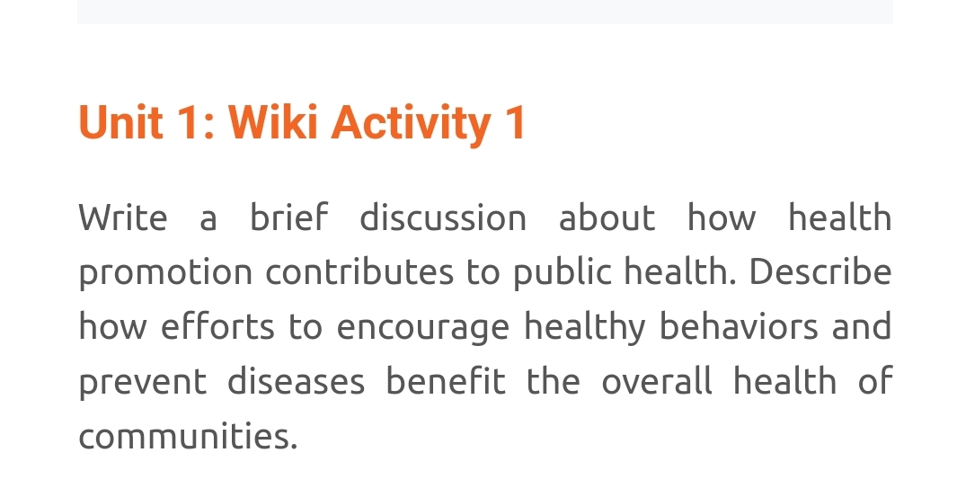 Solved Unit 1: Wiki Activity 1Write a brief discussion about | Chegg.com Solved Unit 1: Wiki Activity 1Write a brief discussion about | Chegg.com