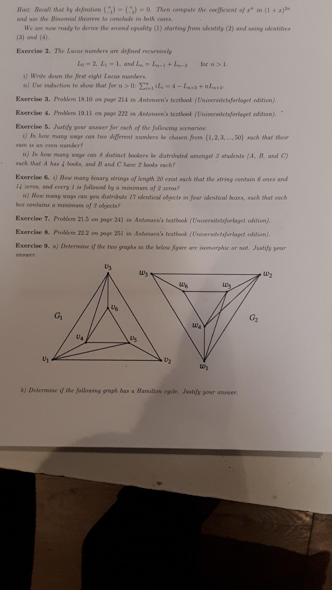 Solved Hint: Recall that by definition (n−1)=(n−2)=0. Then | Chegg.com