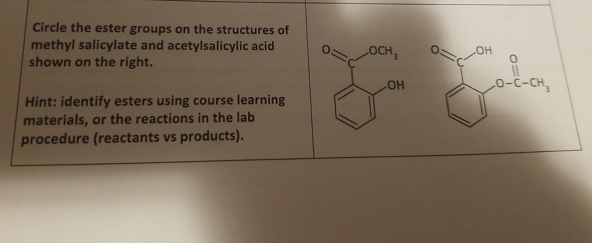 Solved Circle the ester groups on the structures of methyl | Chegg.com