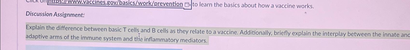 Solved Discussion Assignment:to learn the basics about how a | Chegg.com