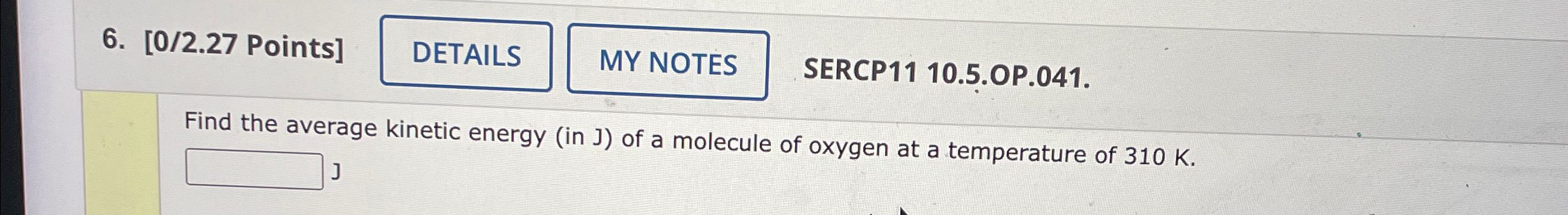 Solved [0/2.27 ﻿Points]SERCP11 10.5.0P.041.Find the average | Chegg.com
