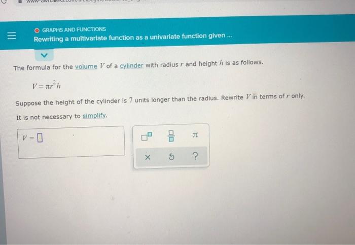 Solved OGRAPHS AND FUNCTIONS Rewriting a multivariate | Chegg.com