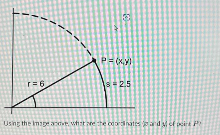 Solved Using the image above, what are the coordinates ( x | Chegg.com