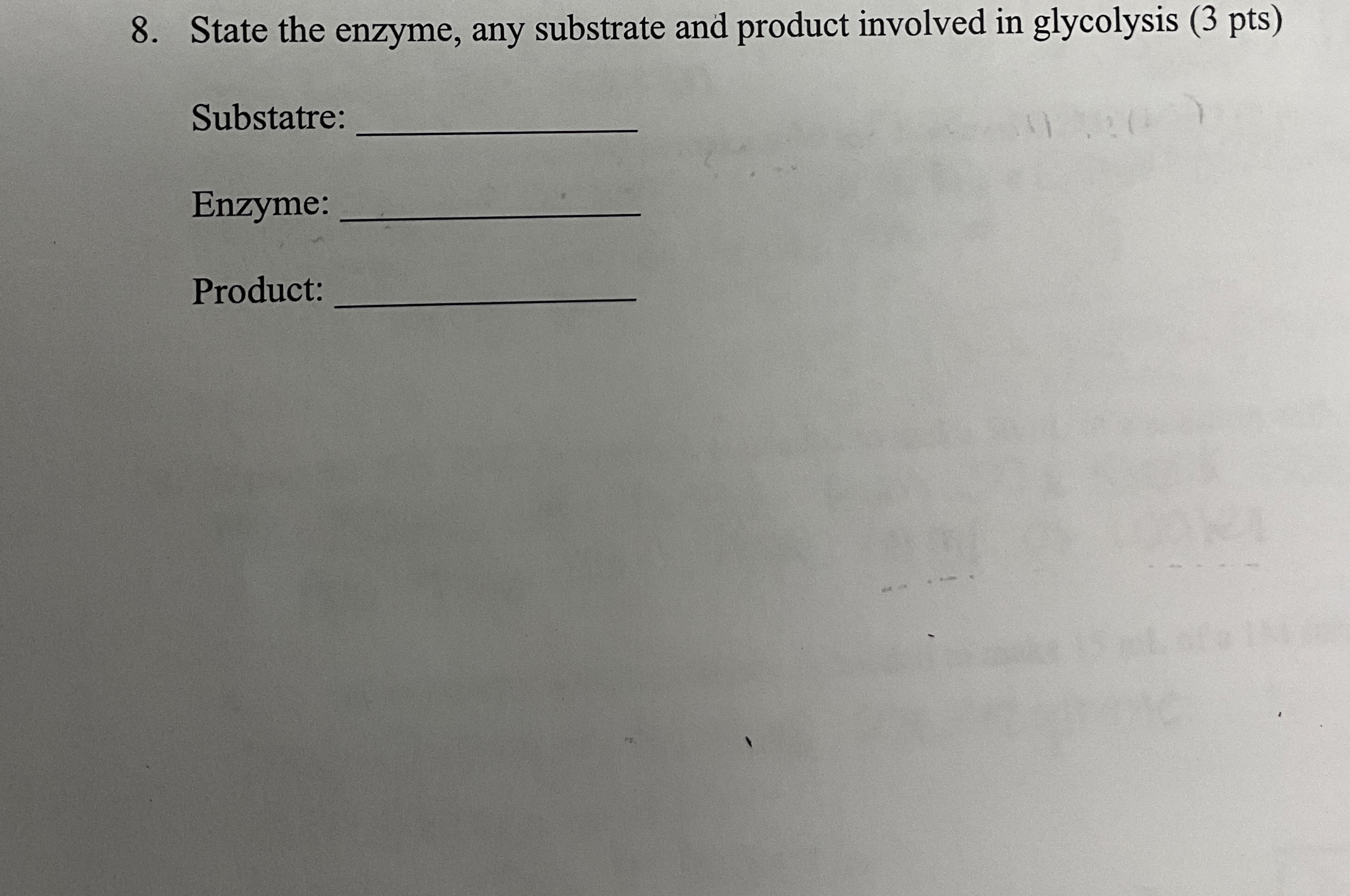 Solved State the enzyme, any substrate and product involved | Chegg.com