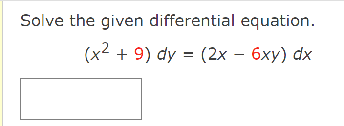 Solved Solve the given differential | Chegg.com