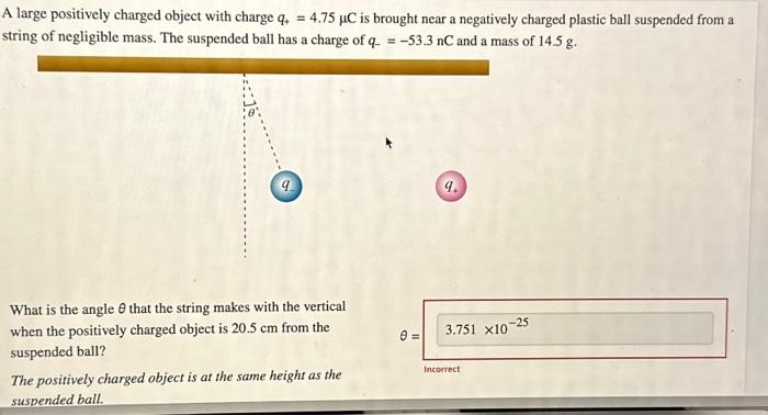 Solved A large positively charged object with charge | Chegg.com