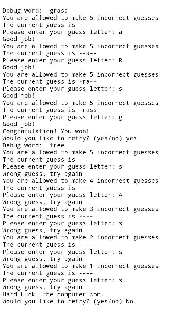 Solved You will create a game of WordGuess where the user | Chegg.com