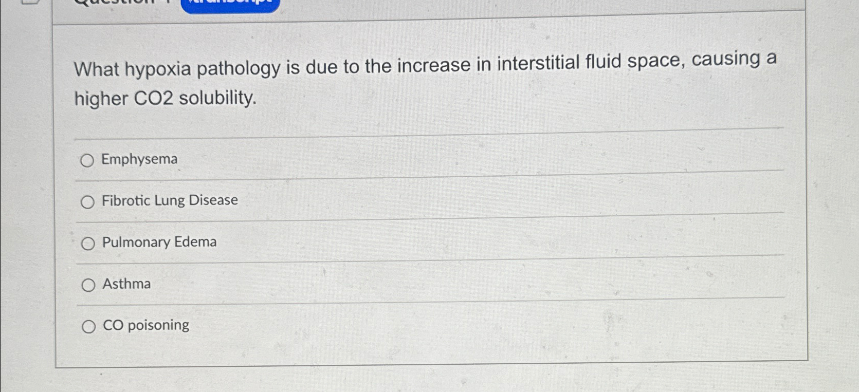 Solved What hypoxia pathology is due to the increase in | Chegg.com